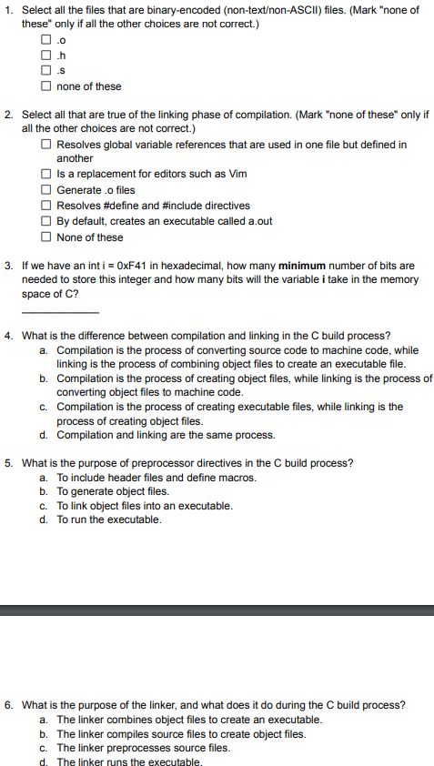 Solved Select all the files that are binary-encoded | Chegg.com