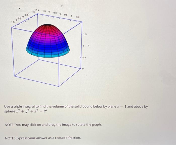 Solved Use a triple integral to find the volume of the solid | Chegg.com