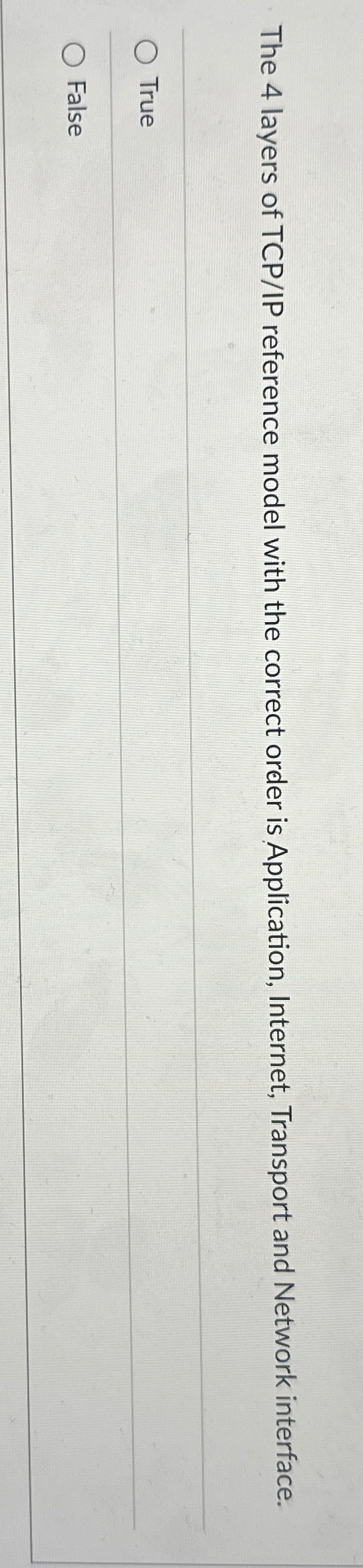 Solved The 4 ﻿layers of TCP/IP reference model with the | Chegg.com