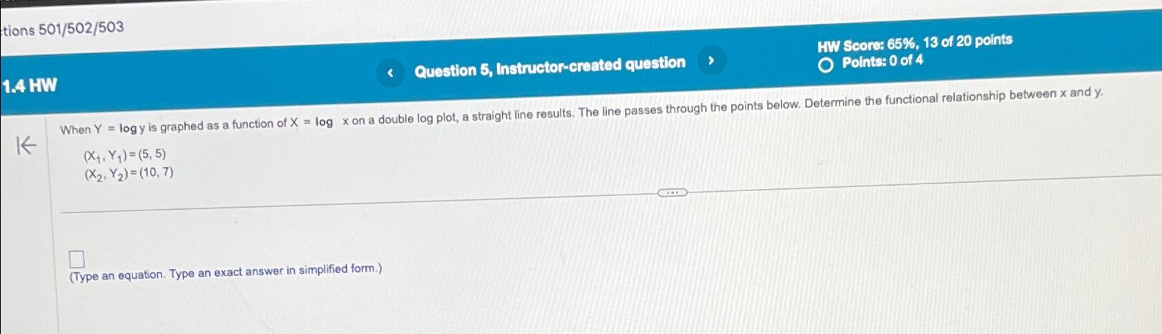 Solved tions 501/502/503HW Score: 65%,13 ﻿of 20 | Chegg.com