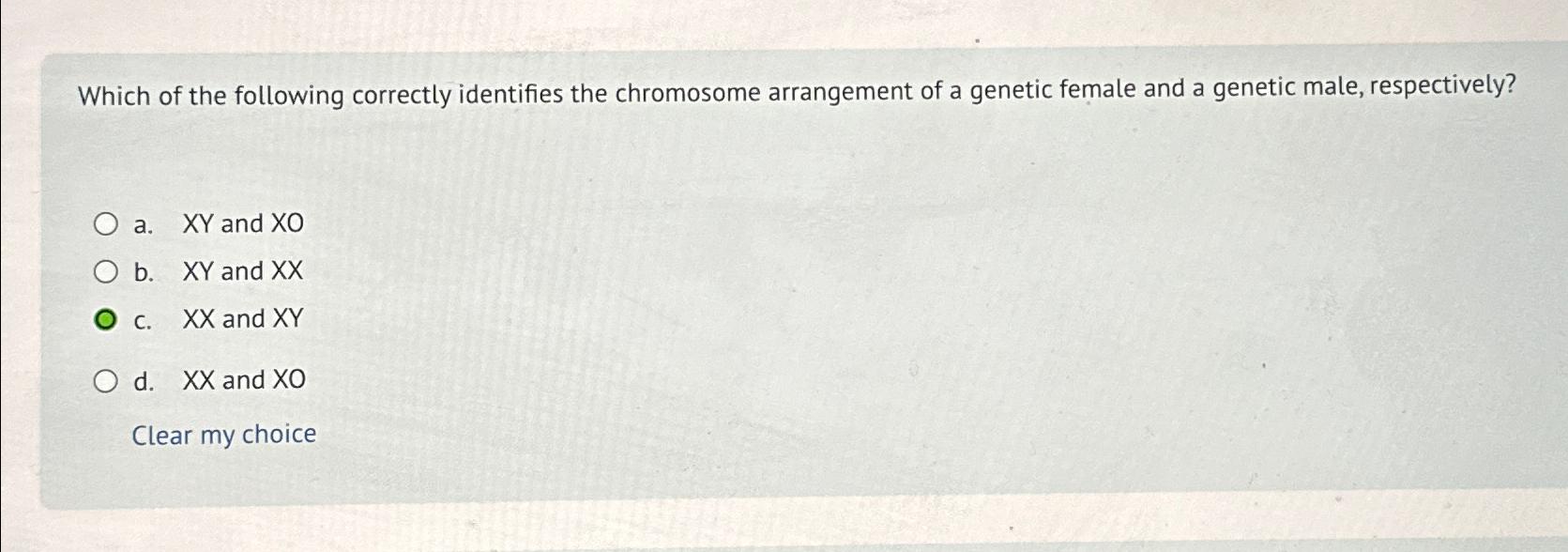 Solved Which Of The Following Correctly Identifies The