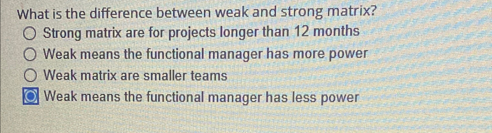Solved What is the difference between weak and strong | Chegg.com