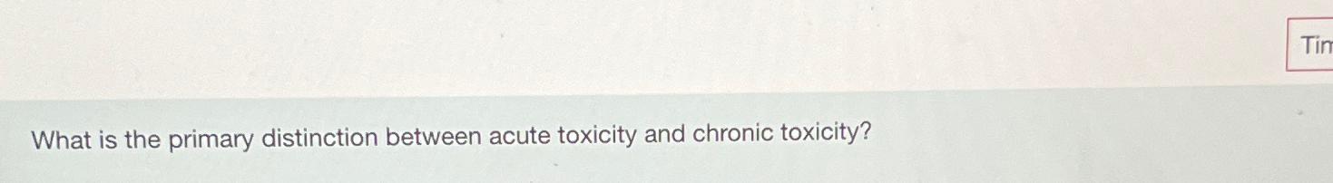 Solved What is the primary distinction between acute | Chegg.com