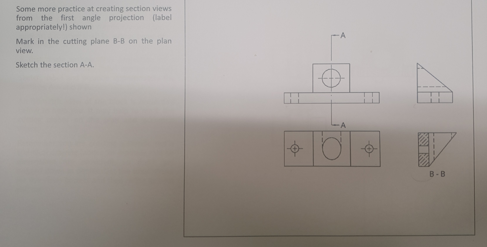 Some more practice at creating section views from the | Chegg.com