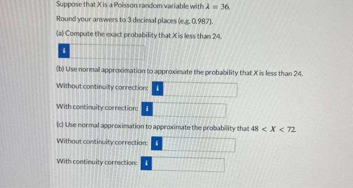 Solved Suppose That X Is A Poisson Random Variable With 