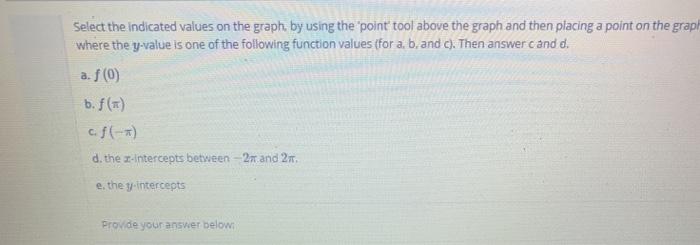 Solved Select the indicated values on the graph by using the | Chegg.com