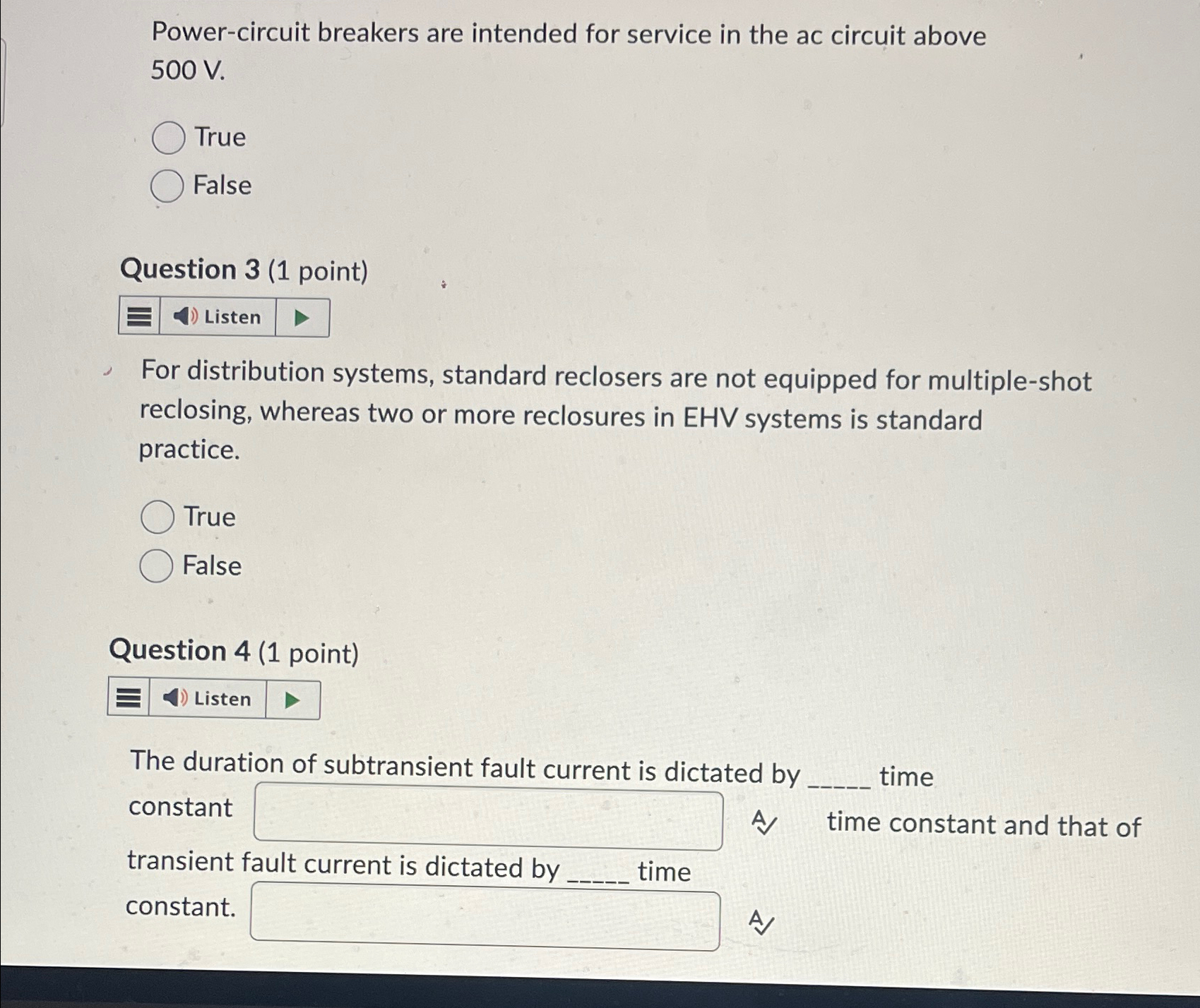 Solved Power-circuit breakers are intended for service in | Chegg.com