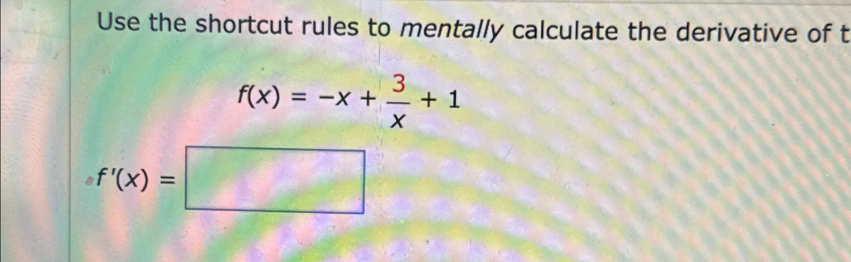 Solved Use the shortcut rules to mentally calculate the | Chegg.com