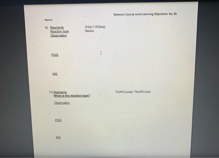 Solved B) identify the PSIS for each reactant, then C) use | Chegg.com