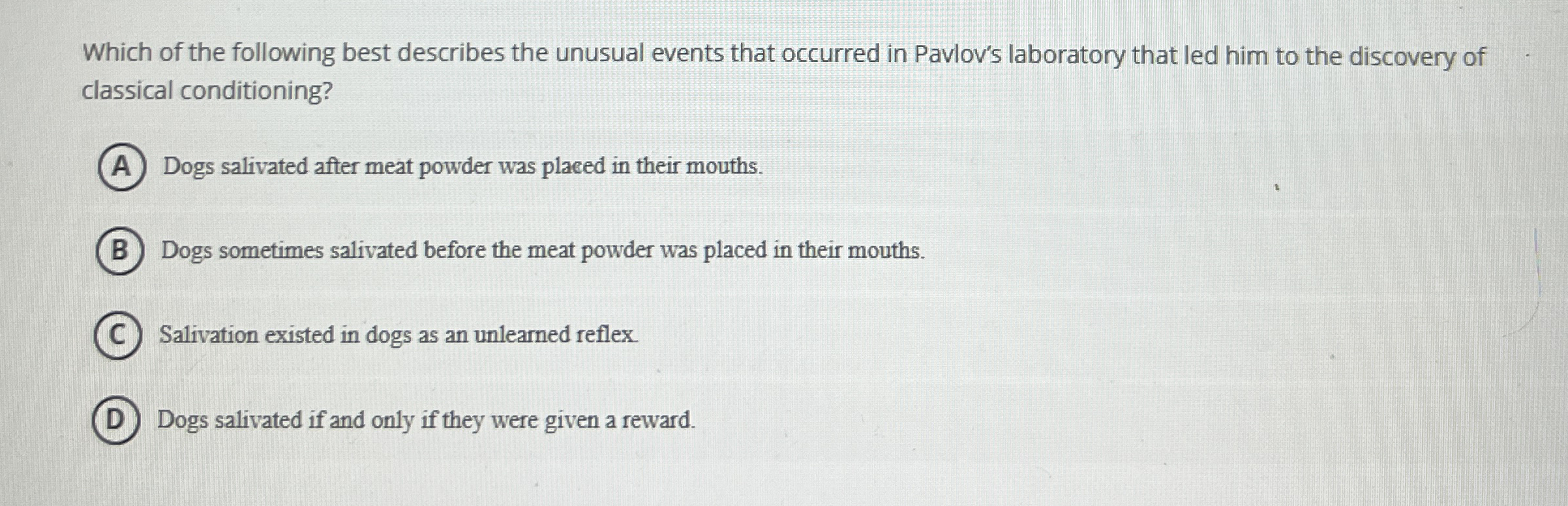 Solved Which of the following best describes the unusual | Chegg.com
