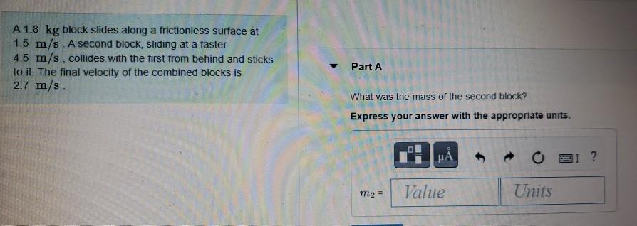 Solved A 1.8 kg block slides along a frictionless surface at | Chegg.com
