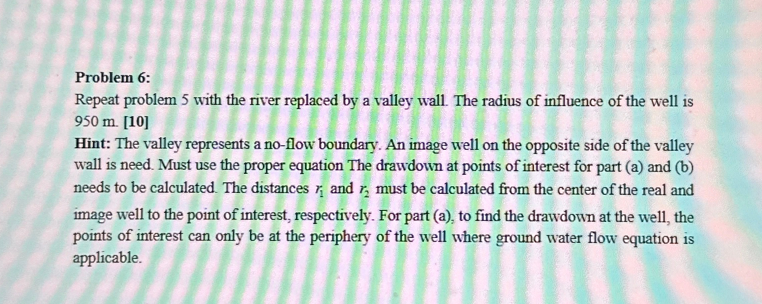 Problem 6:Repeat problem 5 ﻿with the river replaced | Chegg.com