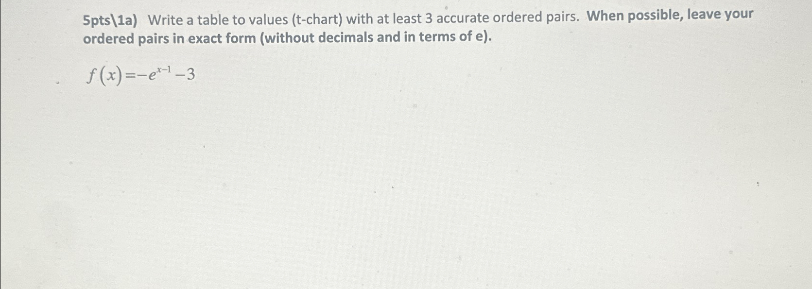 Solved 5pts??1 ﻿a) ﻿Write a table to values (t-chart) ﻿with | Chegg.com