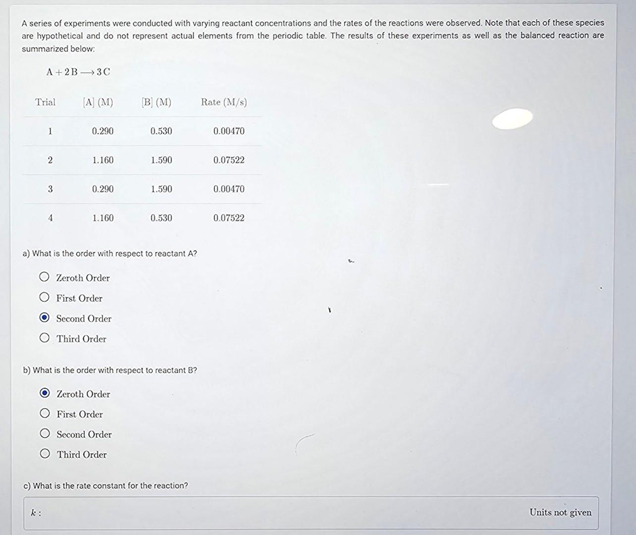 Solved A series of experiments were conducted with varying | Chegg.com