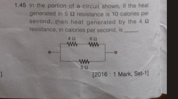 Solved 1.45 In the portion of a circuit shown, if the heat | Chegg.com