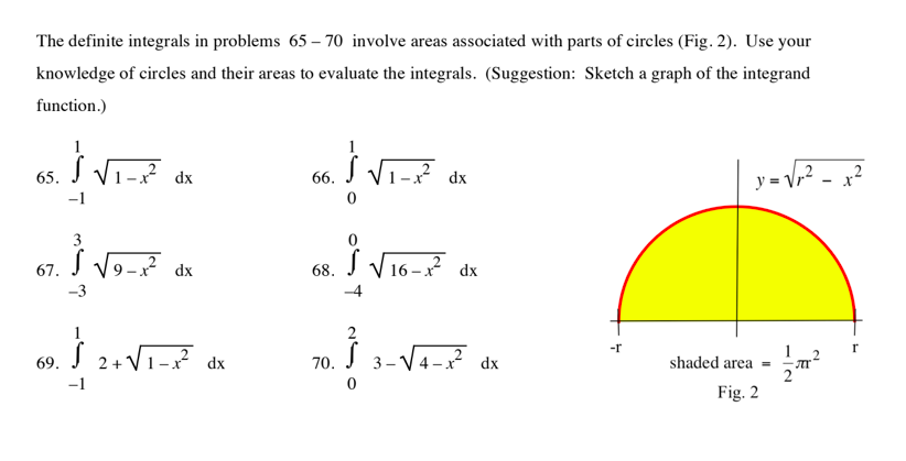 Solved Need Help with #68.The definite integrals in problems | Chegg.com
