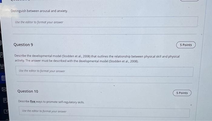 Solved Distinguish between arousal and anxiety. Question 9 | Chegg.com