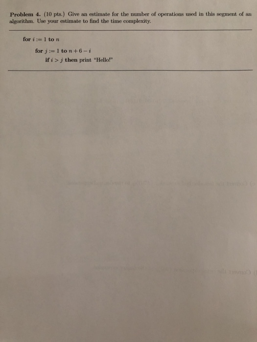 Solved Give an estimate for the number of operations used in | Chegg.com