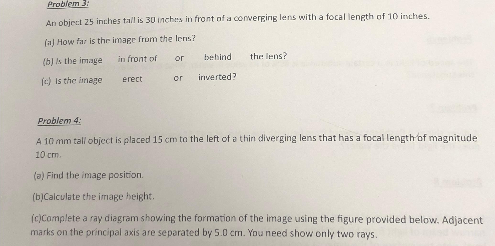 solved-problem-3-an-object-25-inches-tall-is-30-inches-in-chegg