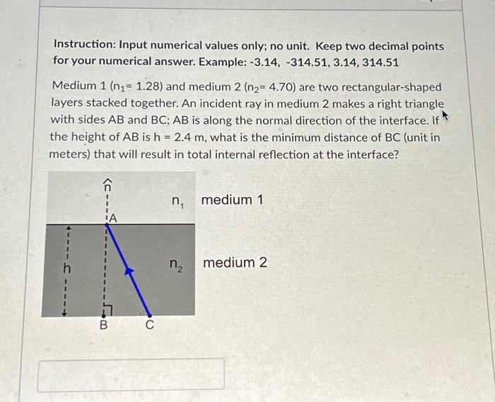 Solved Instruction Input Numerical Values Only No Unit