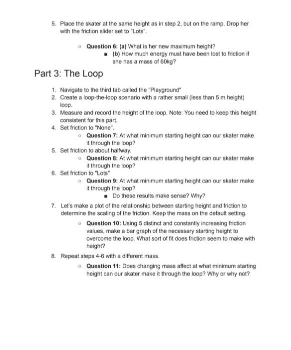 Solved Part 1: Observing Energy 1. Familiarize yourself with | Chegg.com