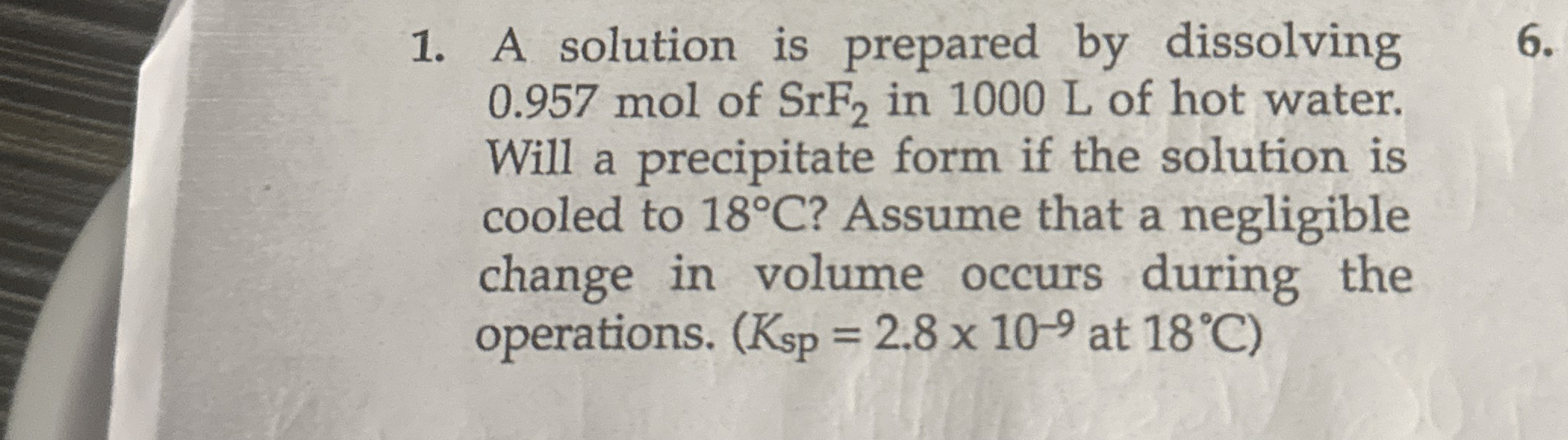 Solved A solution is prepared by dissolving 0.957 ﻿mol of | Chegg.com