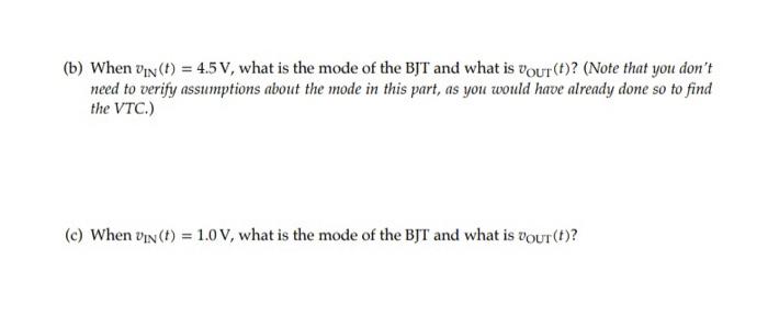 Solved Problem B-41: BJT digital logic The BJT has β=100, | Chegg.com