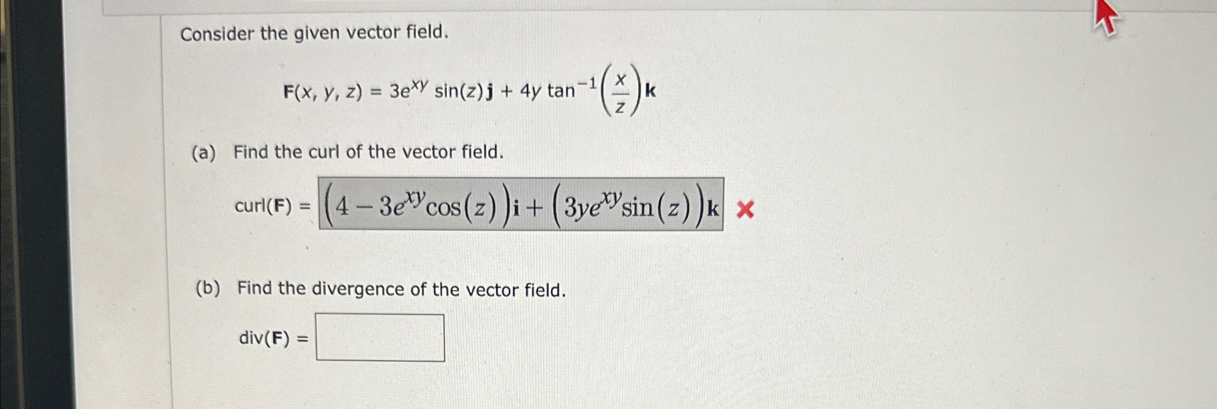 Solved Consider the given vector | Chegg.com