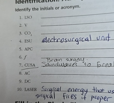 Solved Identify the initials or | Chegg.com