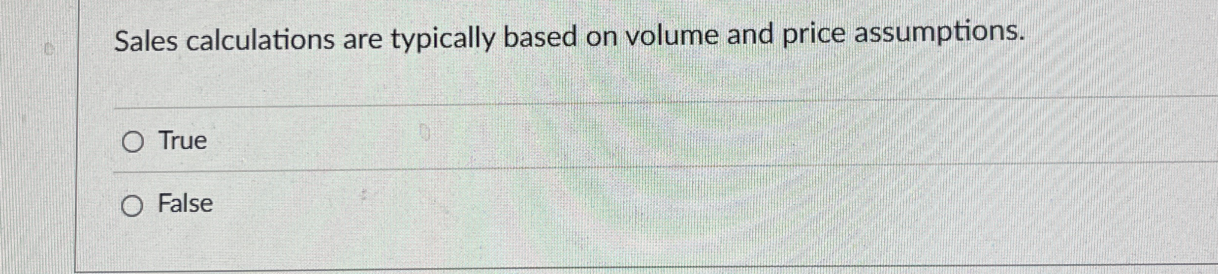 Solved Sales calculations are typically based on volume and | Chegg.com