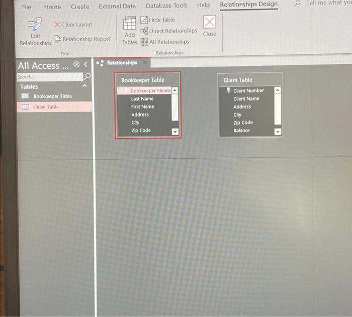 Solved File Home Create External Data Database Tools Help