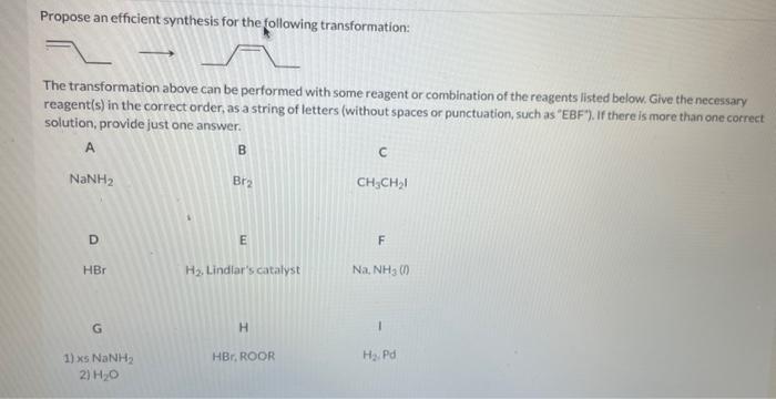 Solved Propose an efficient synthesis for the following | Chegg.com