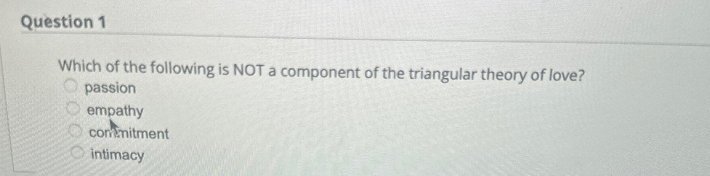 Solved Question 1Which of the following is NOT a component | Chegg.com