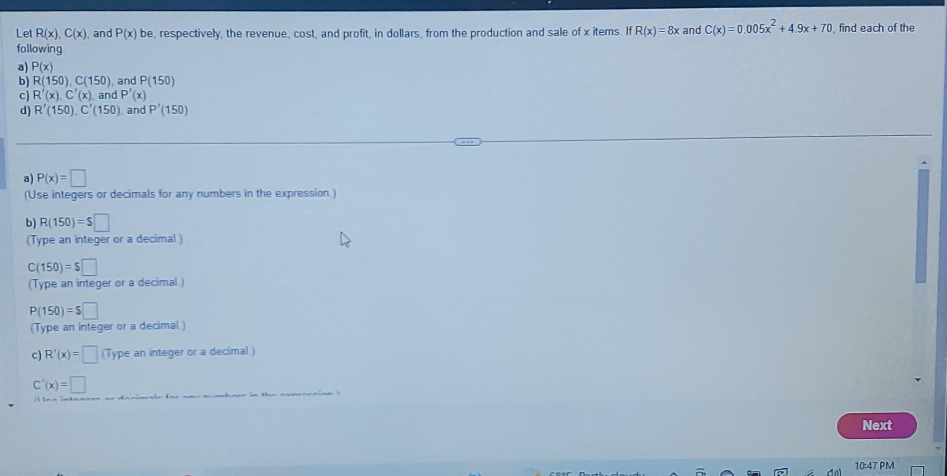Solved Let F X 3x2 A Find The Linearization L X Of F At A