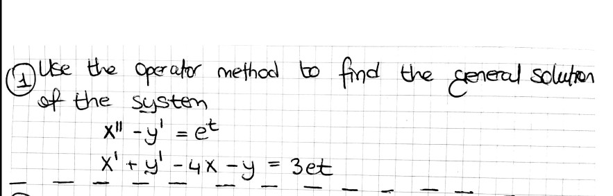 Solved Use the operator method to find the general sclution | Chegg.com
