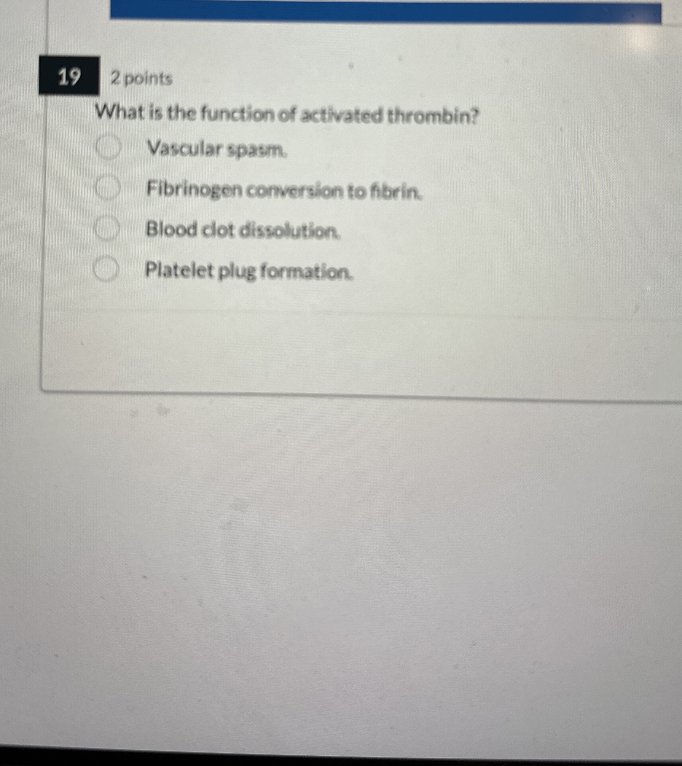 Solved 2 ﻿pointsWhat is the function of activated | Chegg.com