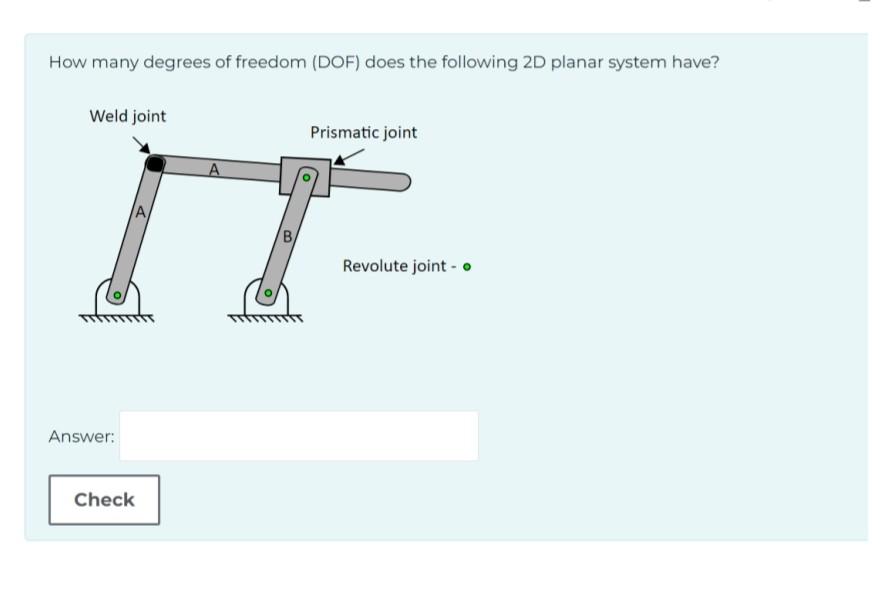 Solved How many degrees of freedom (DOF) does the following | Chegg.com