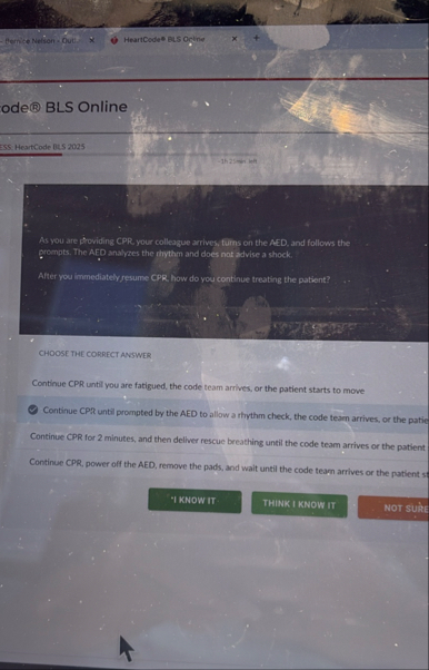 Solved ferrice Nelion - ﻿Qui:HeartCode* ﻿BLS Oftineode® ﻿BLS | Chegg.com