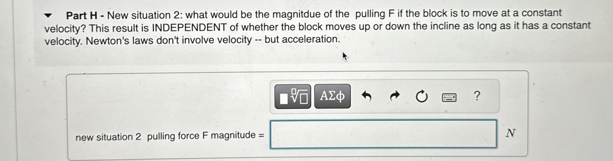Solved Part H - ﻿New situation 2: what would be the | Chegg.com