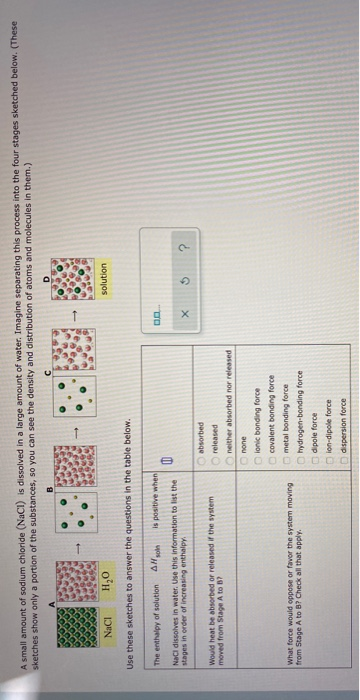 Solved A small amount of sodium chloride (NaCl) is dissolved | Chegg.com