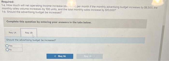 Solved Exercise 6-5 (Algo) Changes in Variable Costs. Fixed | Chegg.com
