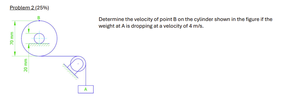 Solved Problem 2(25\%) ﻿Determine the velocity of point \( | Chegg.com