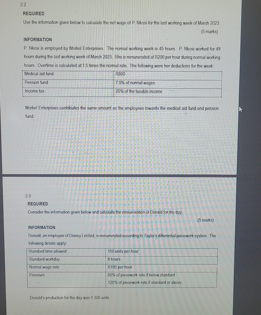 Solved REQUIRED Consider the information given below and | Chegg.com