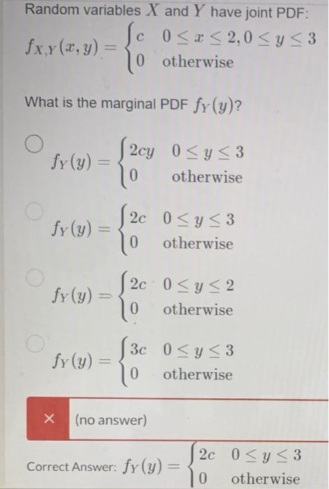 Solved Random variables X and Y have joint PDF: | Chegg.com