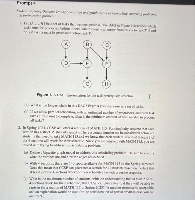 Solved Prompt 1 Student Learning Outcome A: Analyze | Chegg.com