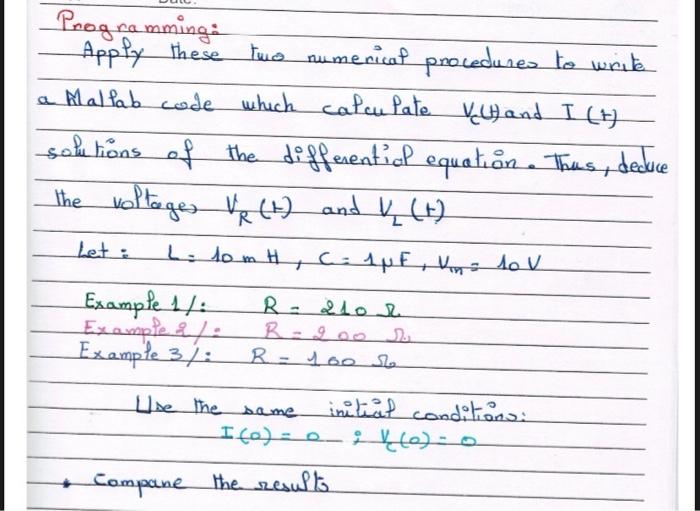Solved Programming: Apply these two numericaf procedures to | Chegg.com