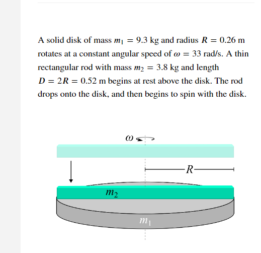Solved A solid disk of mass m1=9.3kg ﻿and radius | Chegg.com