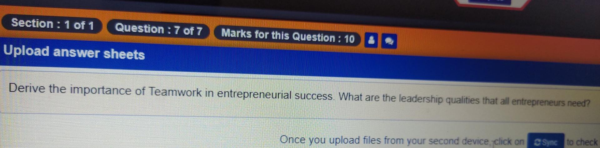 Solved Section 1 Of 1 Question 7 Of 7 Marks For This