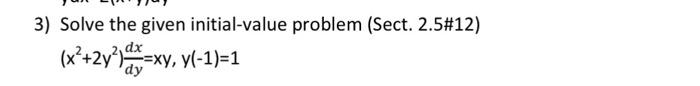 Solved 3 Solve The Given Initial Value Problem Sect 2051