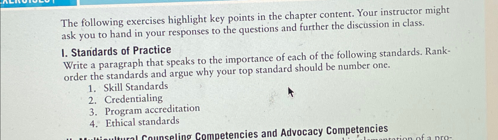 Solved The following exercises highlight key points in the | Chegg.com